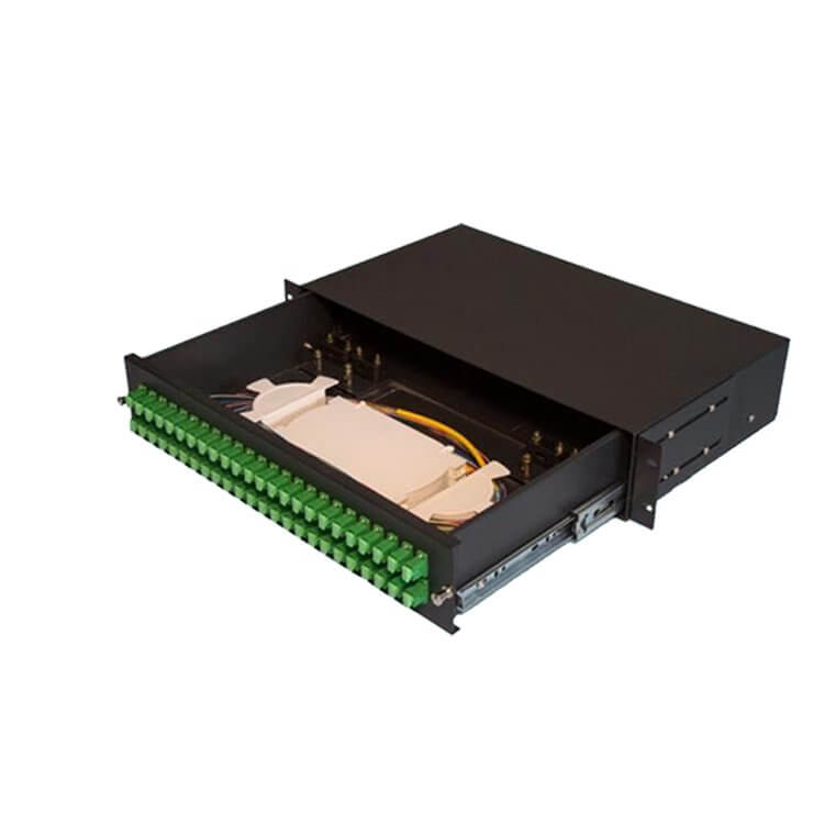 Fiber Panels 24 48 Ports Sliding Drawer Type with Metal Handle