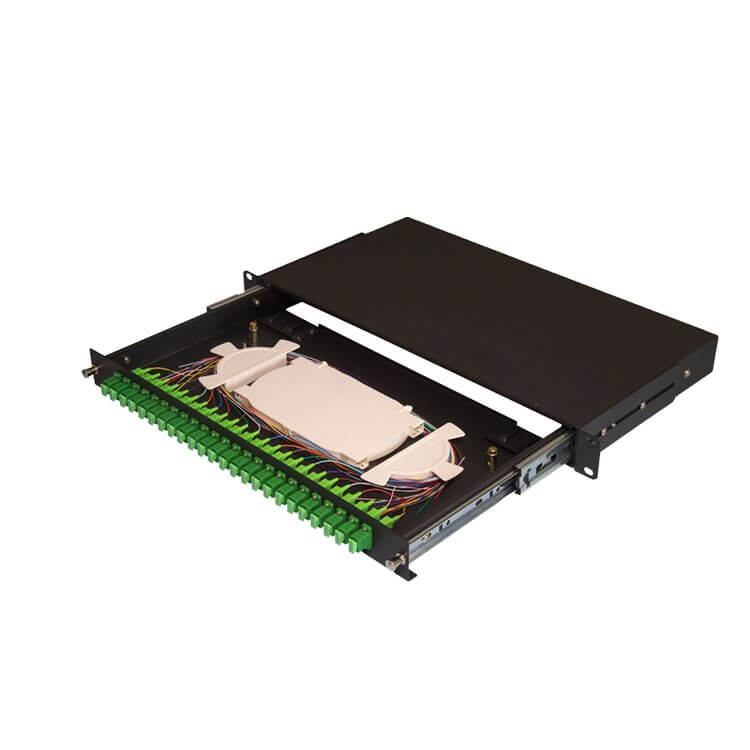 Fiber Panels 24 48 Ports Sliding Drawer Type with Metal Handle