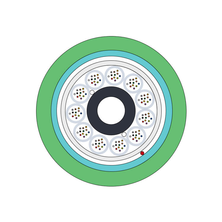 144 Core CST Fibre Optic Cable Flame Retardant Armoured Fiber Cable