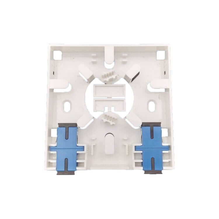 Fiber Terminal Box 2 Cores SC Wall Outlet Faceplate Socket Panel