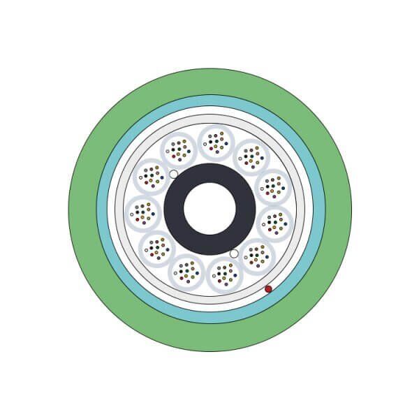 144 Core CST Fibre Optic Cable Flame Retardant Armoured Fiber Cable