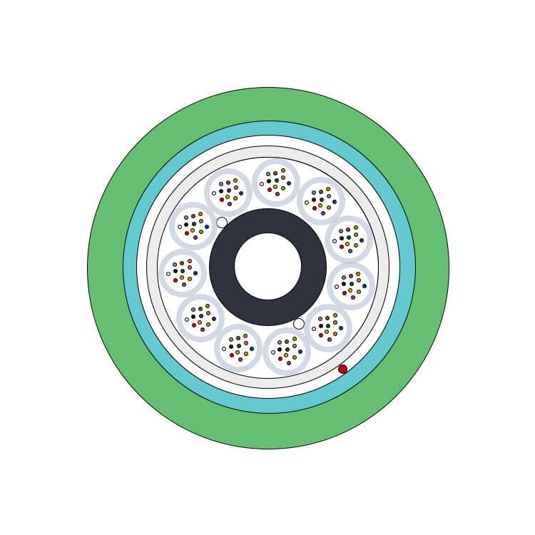 144 Core CST Fibre Optic Cable Flame Retardant Armoured Fiber Cable