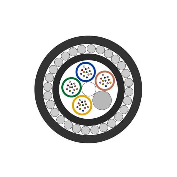 Subsea Fiber Optic Cable 8 Core 24 Core SWA Fiber Cable